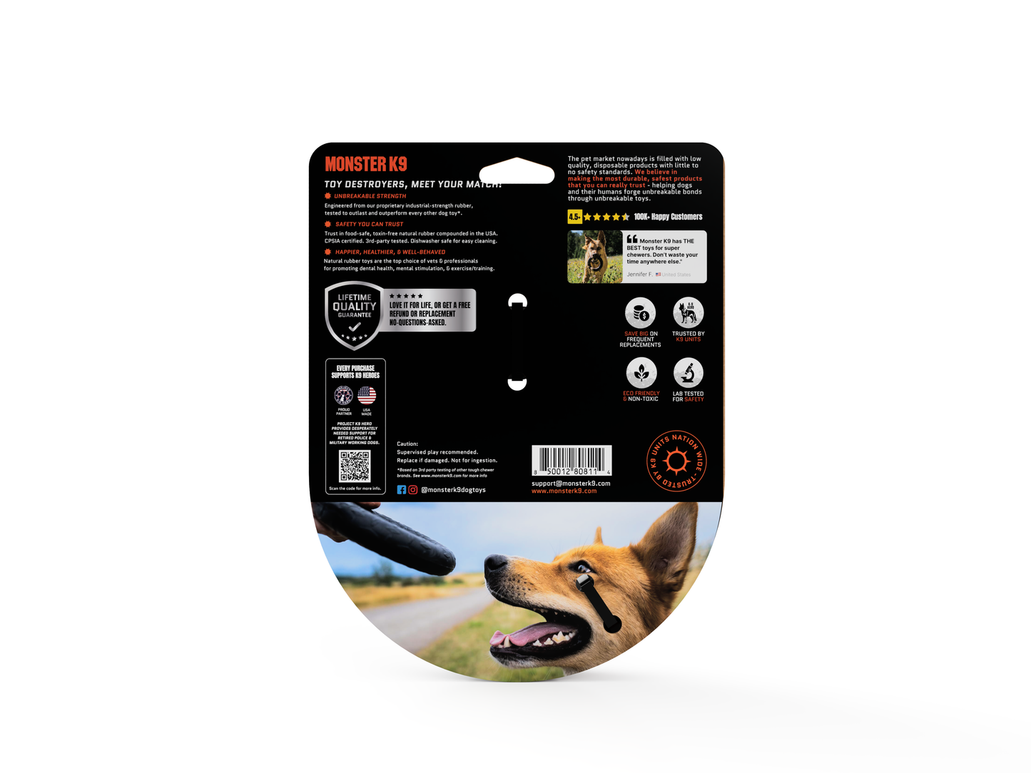 Monster K9 Dog Toys - Black Chew Ring - Heavy Duty – Performance Dog Supply